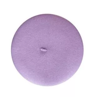 Gllutt - Women Wool Beret Hat French Style Solid Color (Lilac)