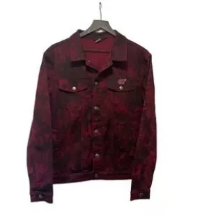 Odd Future - Red & Black Tie Dye Denim Jacket