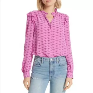 Joie - Mintee Floral Ruffle Blouse