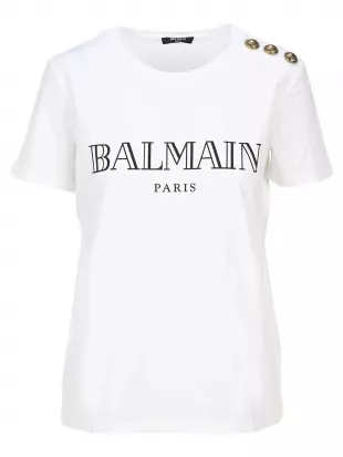 Balmain - Balmain Logo Printed T-Shirt