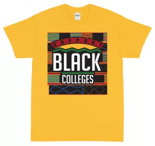 support - Black College Shortsleeve In Yellow