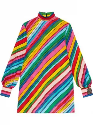 Gucci x Ken Scott - Rainbow Stripe Dress