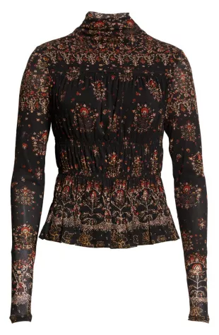 Rebecca Taylor - Mesh Shell Long Sleeve Top