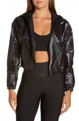 alo - Sprinter Hooded Crop Jacket