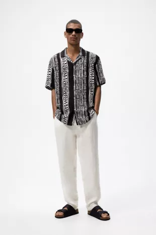 Zara - Geometric Print Shirt