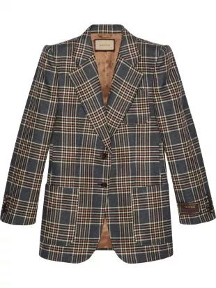 Gucci - Single-Breasted Check Blazer