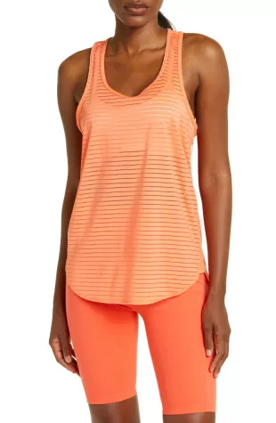 zella - Sporty Sheer Stripe Tank