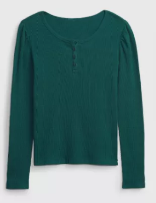 Gap - Kids Waffle-Knit Henley T-Shirt