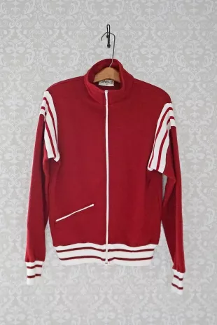 vintage - Retro Stripe Knit Track Jacket