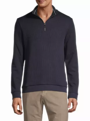 Ted Baker London - Woven Half-Zip Pullover