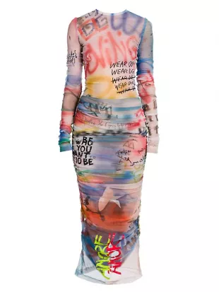Dolce & Gabbana - Graffiti Print Midi Dress