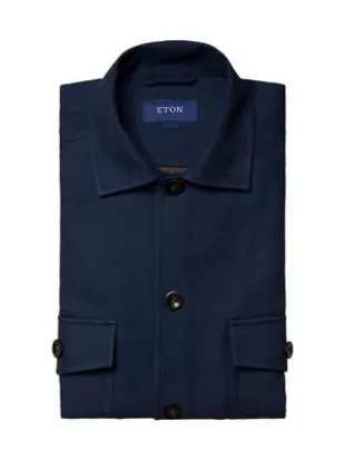 Eton - Slim-Fit Double-Faced Cotton Overshirt