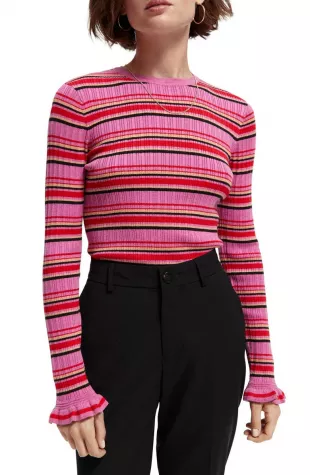 Scotch & Soda - Stripe Ribbed Sweater