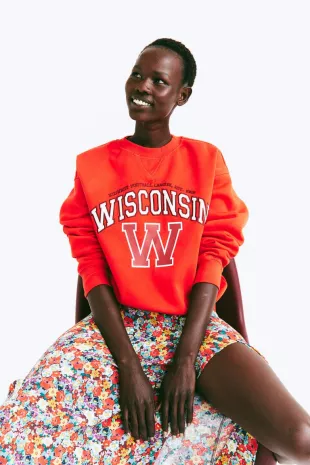 H&M - Sweat - Orange-red/Wisconsin - FEMME | H&M FR