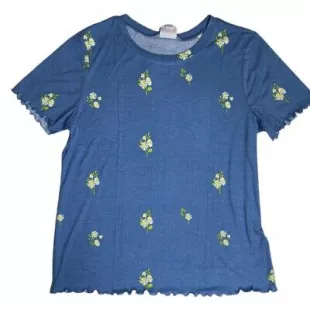 lularoe - Kelly Blue Floral Print Top