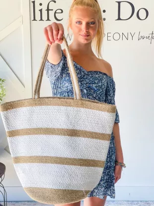 White Peony Boutique - Summer Jute Bag