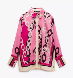 Zara - Chain Print Shirt