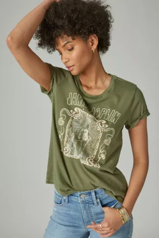 Lucky Brand - Janis Joplin Embellished Graphic Tee