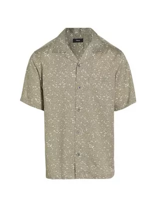 Theory - Noll Geo Floral Print Shirt