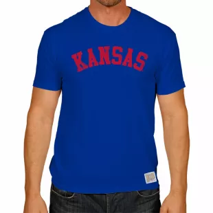 Retro Brand - Kansas Jayhawks 100% Cotton Unisex Tee