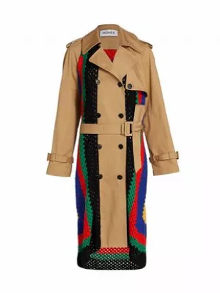 Monse - Rainbow Crochet Trench Coat