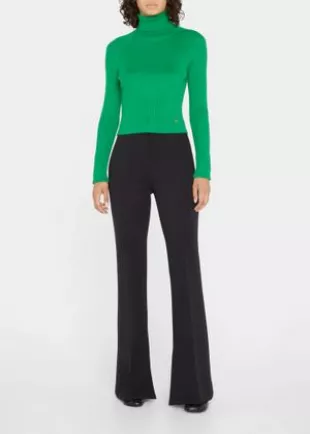 Recto - Rib-Knit Open-Back Turtleneck