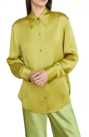 vince - Silk Button-Up Blouse