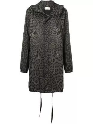 Saint Laurent - Leopard Print Hooded Parka
