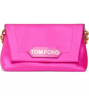 Tom Ford - Logo Label Satin Handheld Bag