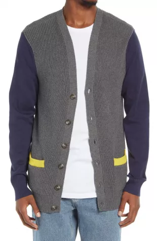 BP - Colorblock Varsity Cardigan