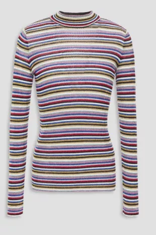 Missoni - Striped Metallic Stretch-Knit Top