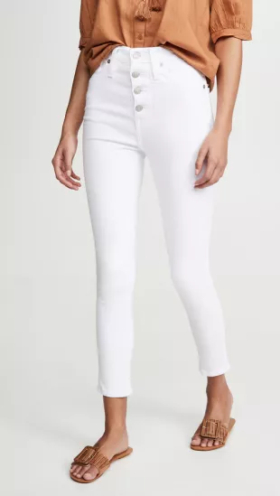 Madewell - High Rise Button Front Skinny Jeans