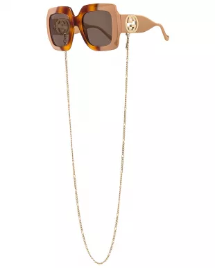 Gucci - Chain GG Cut Out Sunglasses