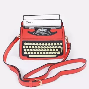 Wonder Molly - Vintage Typewriter Screen Print Vinyl Satchel Bag