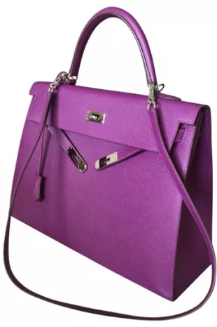Hermès - Kelly 35 Purple Epsom Leather Satchel