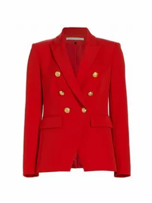 Veronica Beard - Miller Dickey Jacket in Flame Red