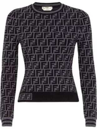 Fendi - FF Crew Neck Jumper