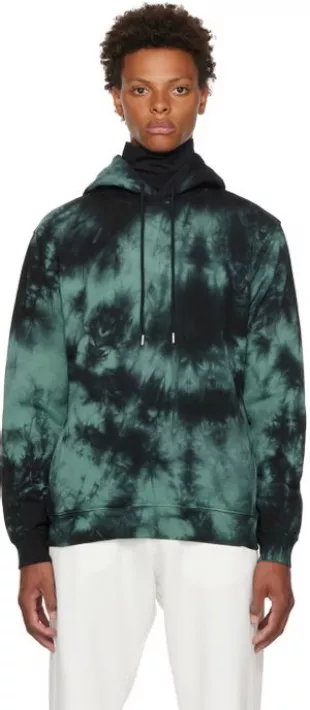 Dries van Noten - Green Tie-Dye Hoodie
