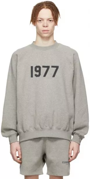 essentials - Gray Cotton Sweatshirt