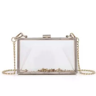 Generic - Clear Crossbody Purse Acrylic Transparent Clutch Bag