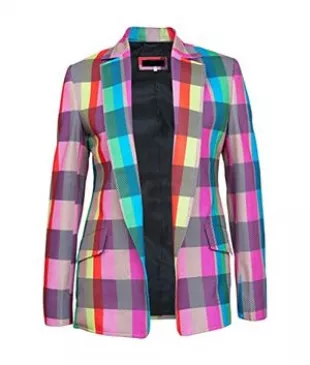 SHAZMEEN - Women's Multi-Color Checkered Blazer - Casual Plaid Blazer ...