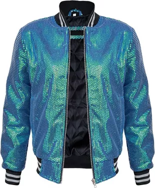 rabbaniz - Taylor Swift Sequin Zip Party Bomber Jacket