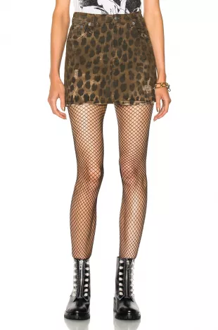 R13 - High Rise Mini Skirt