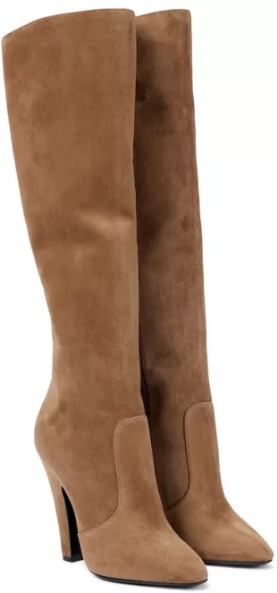 Saint Laurent - 68 Suede Knee-High Boots