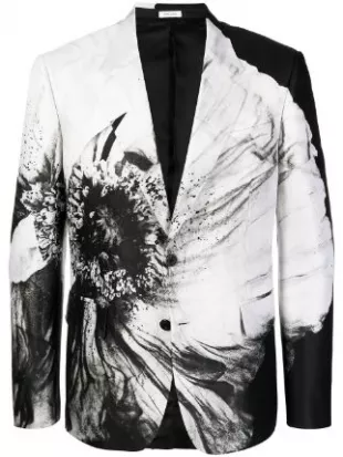 Alexander McQueen - Graphic-Print Cotton Blazer