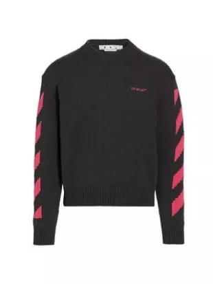 Off-White - Logo Chunky Knit Sweater