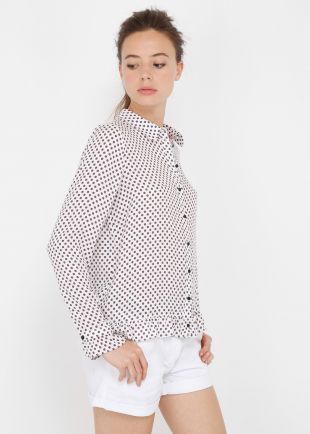 Kookaï - Chemise Pois et bas volanté