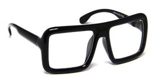 juicyorange - Black Thick Square Glasses Clear Lens Eyeglasses Frame ...