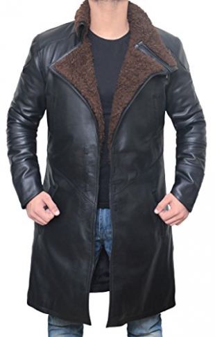 fjackets - Black Blade Leather Jacket for Men | M