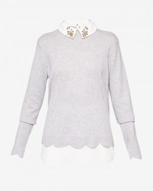 Ted Baker - Ted Baker Suzaine Embellished collar sweater